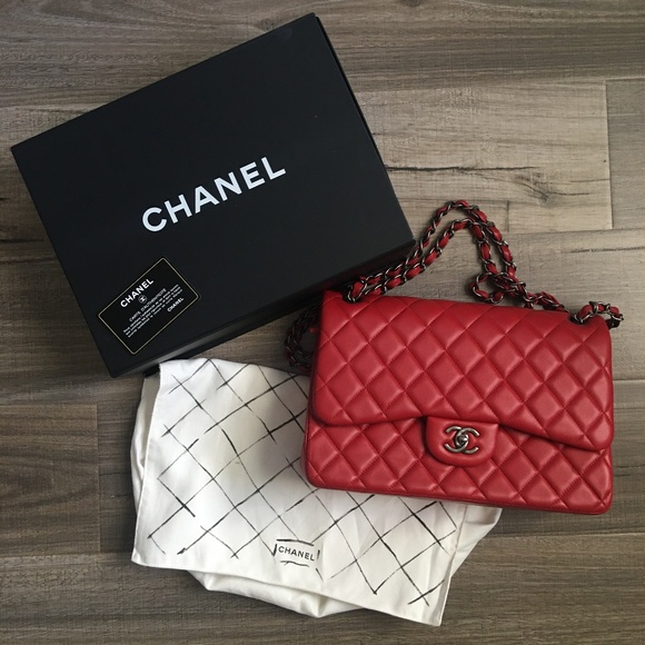 CHANEL | Bags | Chanel Classic Double Flap In Lambskin Red | Poshmark